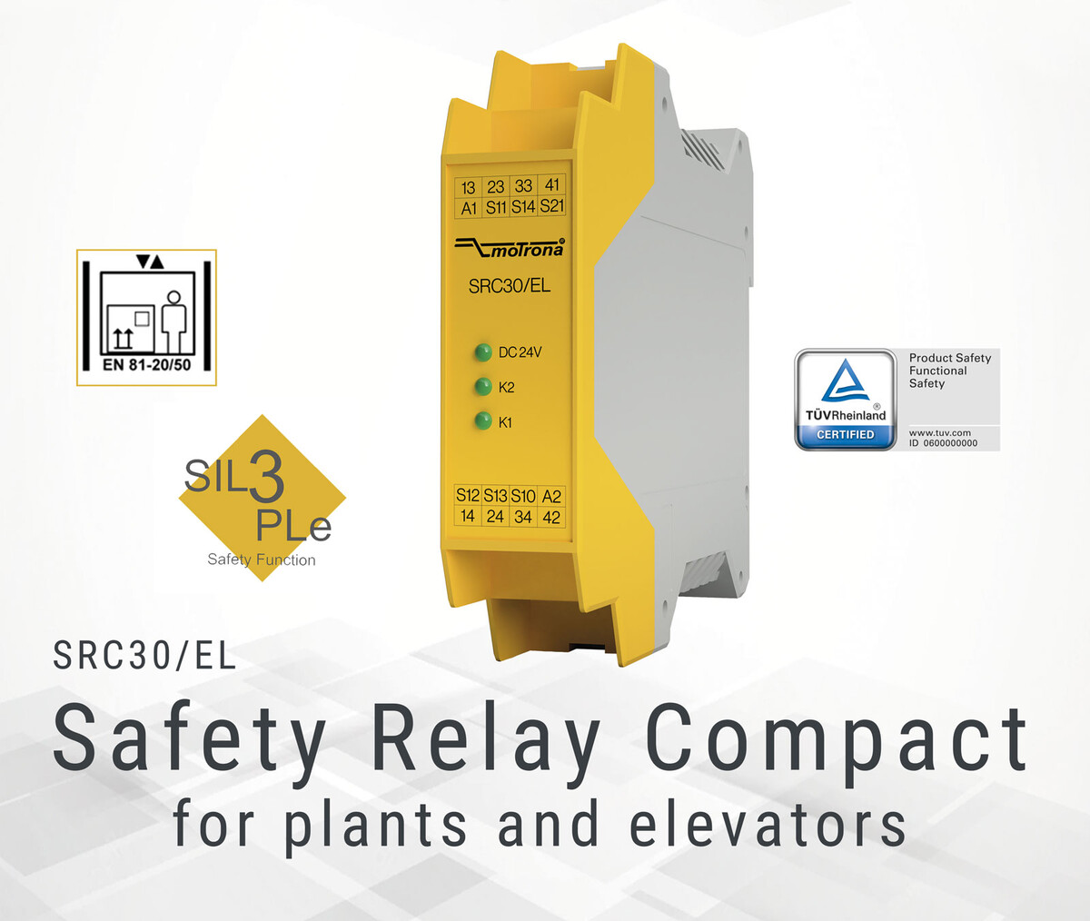 Safety relay SRC30/EL: Maximum safety in a compact design